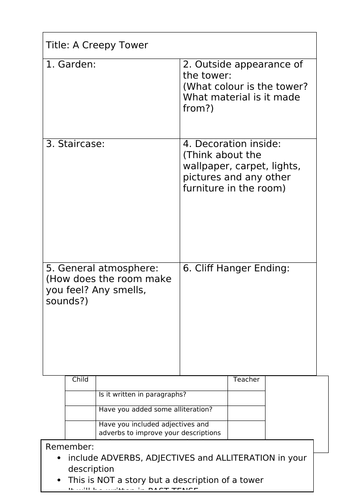 KS1/KS2 Worksheet - Mystery and Suspense Writing Plan and checklist ...