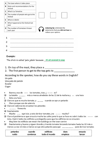 La tomatina, unit of work | Teaching Resources