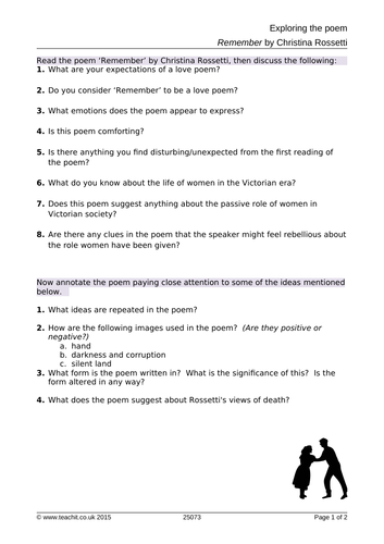 Pre 1900's Anthology | Teaching Resources