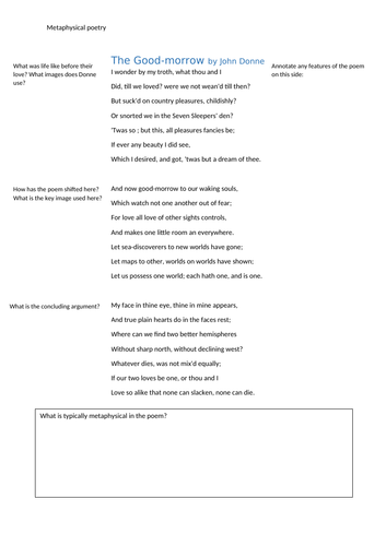 Unseen poetry and prose through the ages A- Level | Teaching Resources