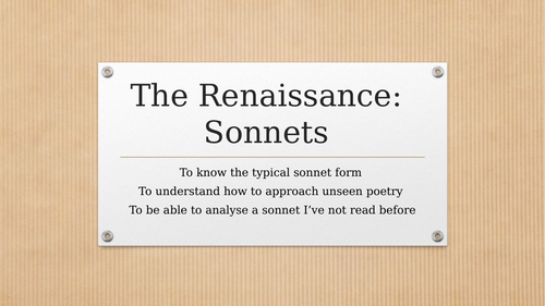 Unseen poetry and prose through the ages A- Level | Teaching Resources