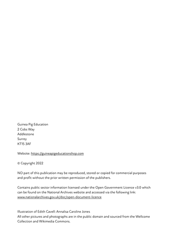 Edith Cavell Biography and Comprehension Questions (9-12 years ...