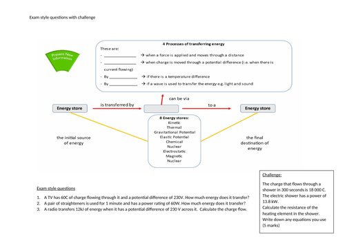 Energy transferred by a device or electrical appliances | Teaching ...