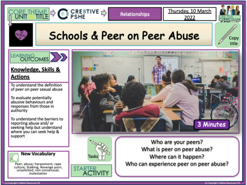 Peer Abuse Schools - PSHE | Teaching Resources