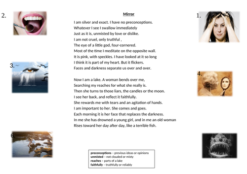 Exploring identity in Sylvia Plath's 'Mirror' | Teaching Resources