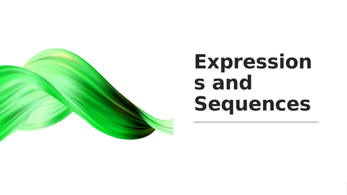 GCSE MATHS- Expressions and Sequences | Teaching Resources