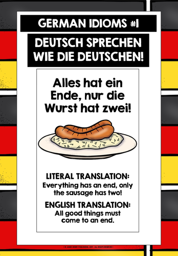 GERMAN IDIOMS POSTERS FREEBIE #1 | Teaching Resources