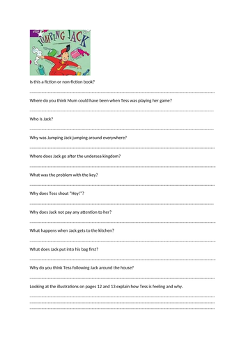 Jumping Jack reading comprehension | Teaching Resources