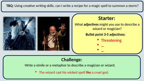 The Tempest Spell Writing | Teaching Resources