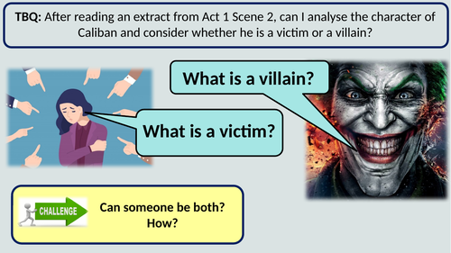 The Tempest Caliban Victim or Villain? | Teaching Resources