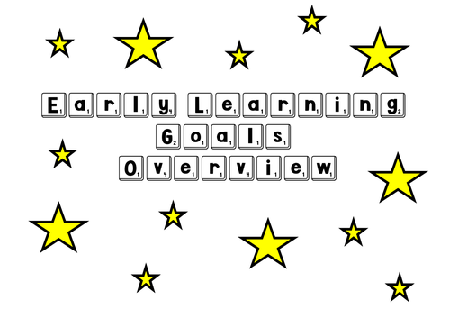 Early Learning Goals Overview | Teaching Resources