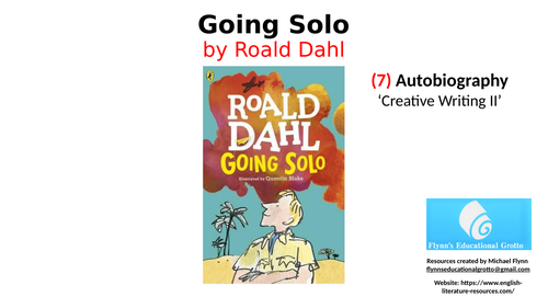 KS3 English Literature (7) Going Solo – Creative Writing II ...