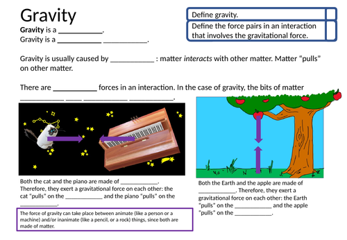 Matter, forces, mass, gravity and weight | Teaching Resources