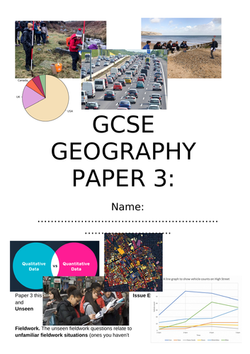 AQA GCSE Geography 9-1: Paper 3 Unseen Fieldwork | Teaching Resources