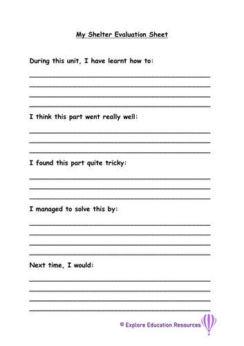 KS2 SHELTER BUILDING D&T Unit - 5 Outstanding Lessons | Teaching Resources