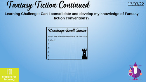 Fantasy Fiction Introduction/Conventions | Teaching Resources