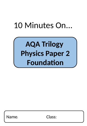 AQA GCSE Physics Paper 2 Revision Sheets 2022 | Teaching Resources