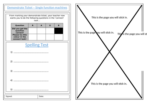 WRM - Year 7 - One Step Function Machine - Exit Ticket | Teaching Resources