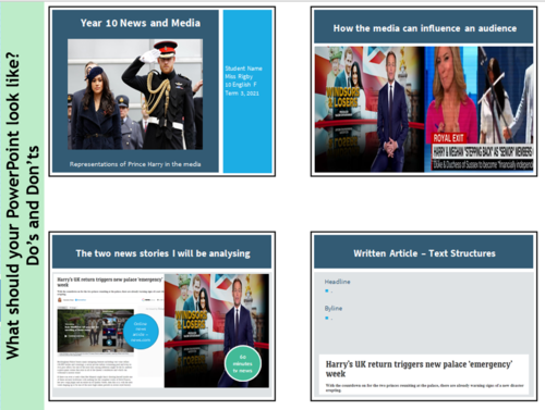 10 English: Representations in news media assessment handout | Teaching ...