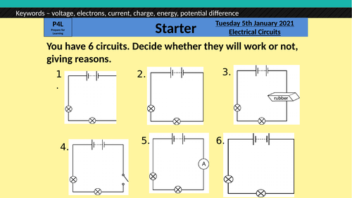 Circuits Revision - Observed Lesson | Teaching Resources