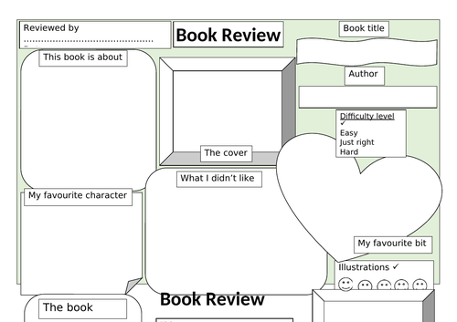 Book review blank templates (Set of 2). KS1 and KS2. | Teaching Resources