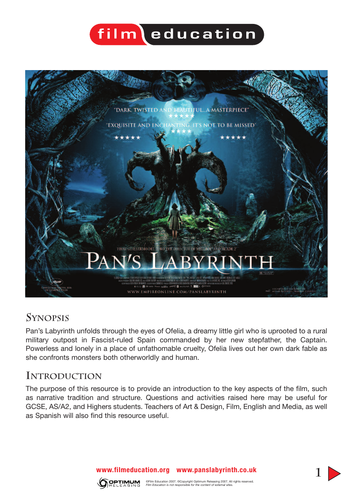 Pan's Labyrinth A Level Film Studies | Teaching Resources