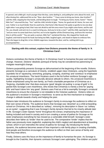 A Christmas Carol Level 9 Response | Teaching Resources