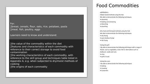 Food Commodities | Teaching Resources Food Commodities | Teaching Resources