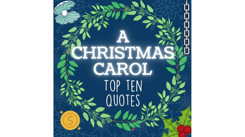 A Christmas Carol Top Ten Quotes Instagram Post | Teaching Resources