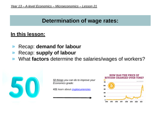 Determination of wage rates (A-level Economics) | Teaching Resources