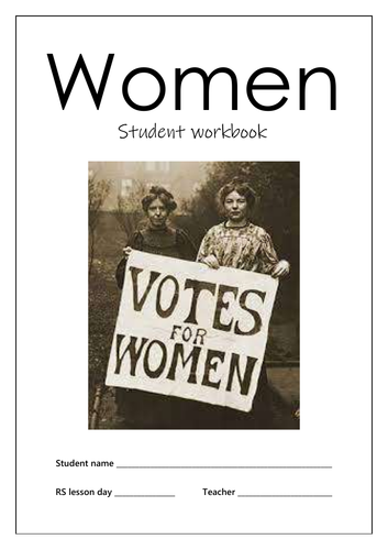 KS3 RE Workbook on Women, Sexism, Feminism, Women's rights - fully ...
