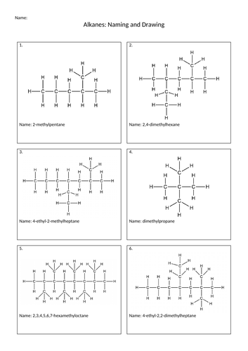 IUPAC Naming (Nomenclature) for Alkanes | Teaching Resources IUPAC Naming (Nomenclature) for Alkanes | Teaching Resources