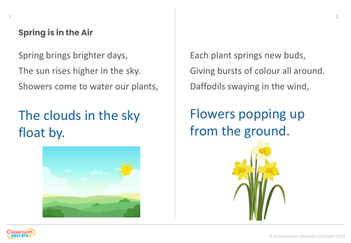 Year 1 Reading Skills - Spring is in the Air | Teaching Resources