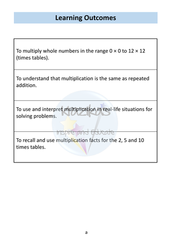 Multiplication Workbook - Functional Skills Maths - Entry Level 2 ...