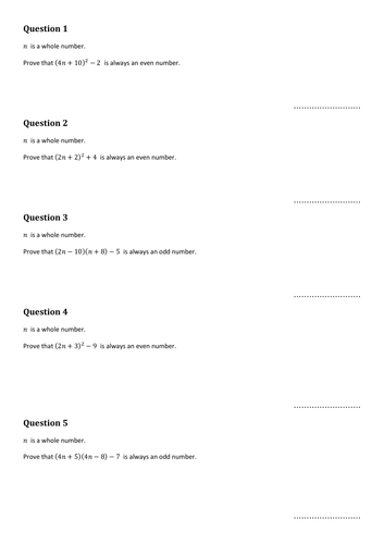 Edexcel GCSE Higher Unit 17 - More Algebra | Teaching Resources