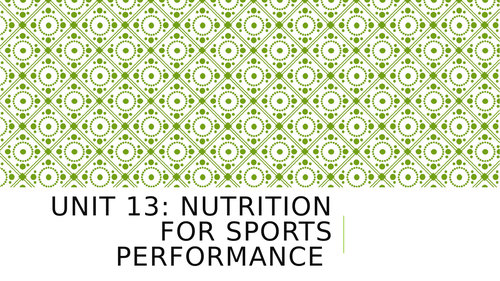 BTEC Level 3 Sports Nutrition Bundle | Teaching Resources