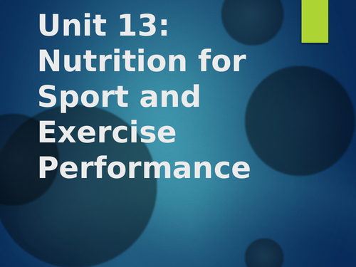 BTEC Level 3 Sports Nutrition Bundle | Teaching Resources