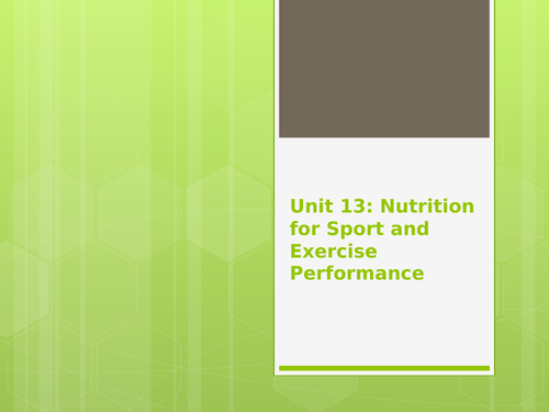 BTEC Level 3 Sports Nutrition Bundle | Teaching Resources