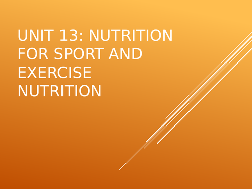 BTEC Level 3 Sports Nutrition Bundle | Teaching Resources
