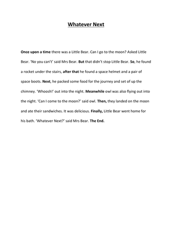Whatever Next- Storytelling Resources | Teaching Resources
