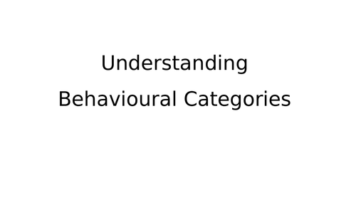 AQA A Level Psychology: Observations: Behavioural Categories | Teaching ...