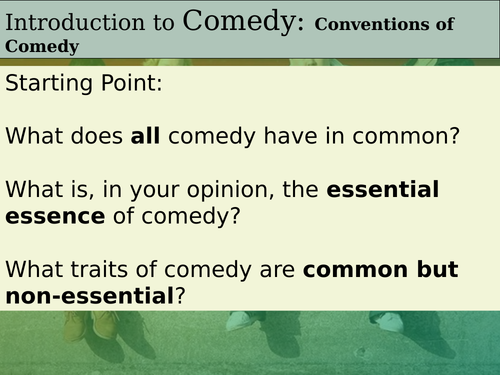 Full Scheme Intro to Comedy A Level AQA Spec B | Teaching Resources
