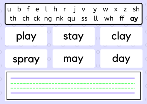 Phonics Writing Mat | Teaching Resources