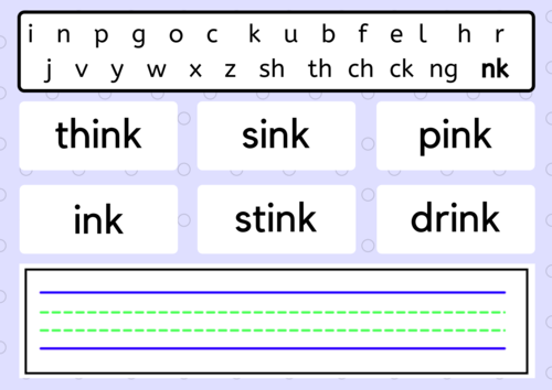 Phonics Writing Mat | Teaching Resources