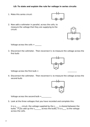 Investigating Series Circuits - Voltage | Teaching Resources