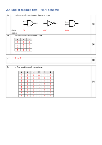 J277 OCR 2.4 Boolean Logic | Teaching Resources