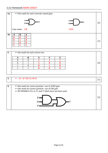 J277 OCR 2.4 Boolean Logic | Teaching Resources