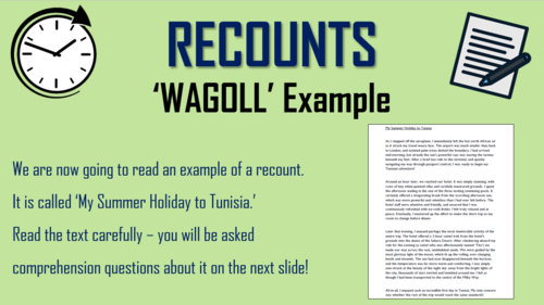 Writing Recounts - Lesson 1 - What are Recounts? | Teaching Resources