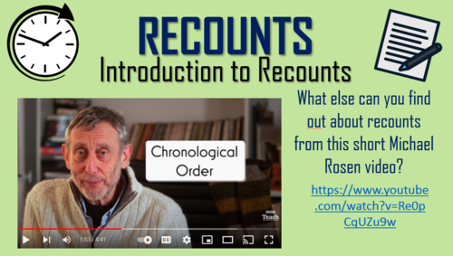 Writing Recounts - Lesson 1 - What are Recounts? | Teaching Resources