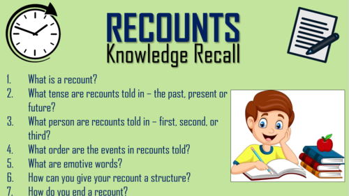 Writing Recounts - Lesson 2 - Vocabulary Building! | Teaching Resources